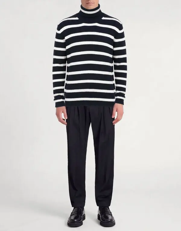 Emporio Armani Turtleneck Midnight Size Virgin Wool, Cotton - Blue
