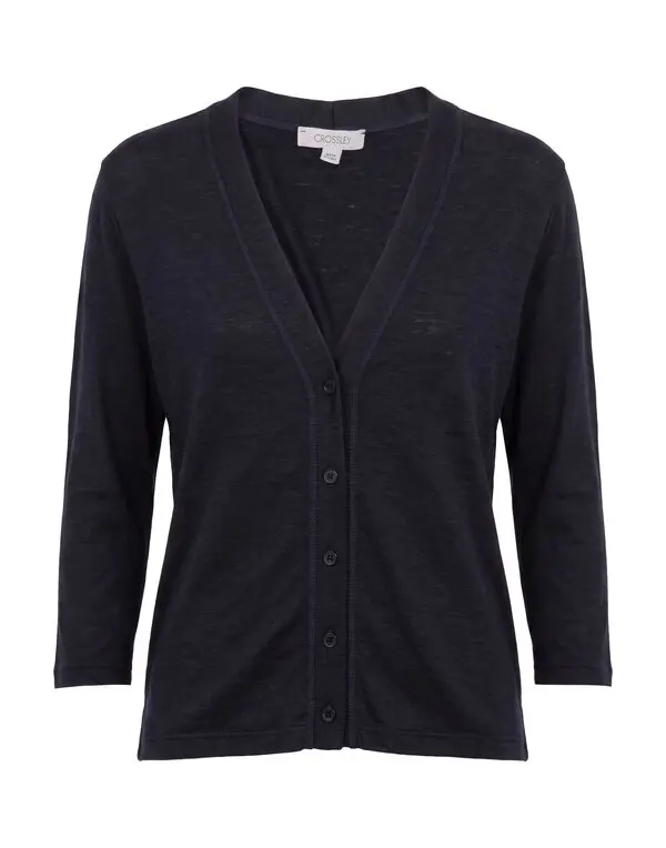 Crossley Cardigan Midnight Size Virgin Wool