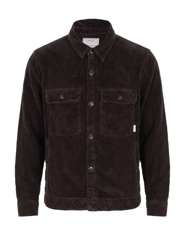 Crossley Jacket Dark Size Cotton, Elastane - Brown