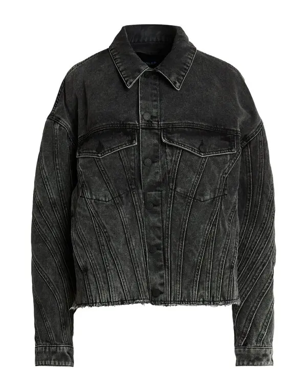 MUGLER Denim Outerwear Size Cotton