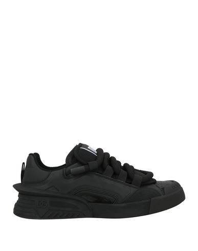 Dolce & Gabbana Snk Sneakers Size Calfskin, Viscose, Polyester, Lambskin, Polyurethane - Black