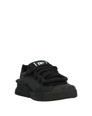 Dolce & Gabbana Snk Sneakers Size Calfskin, Viscose, Polyester, Lambskin, Polyurethane - Black
