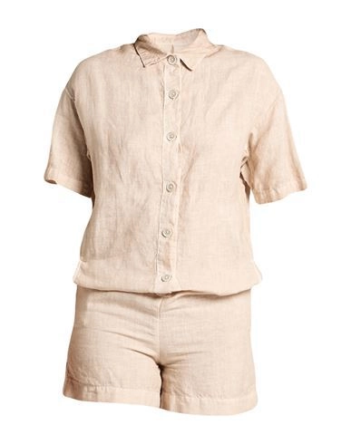 120% Lino Playsuit Size Linen - Beige
