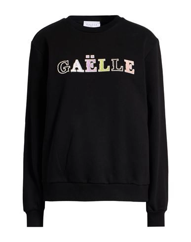 GAELLE PARIS Sweatshirt Size Cotton, Polyester, Elastane - Black