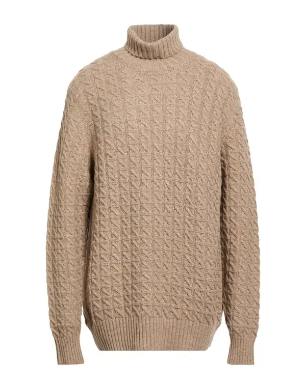 ZANONE Turtleneck Light Brown Size Alpaca Wool, Polyamide