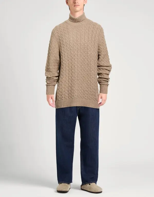 ZANONE Turtleneck Light Brown Size Alpaca Wool, Polyamide