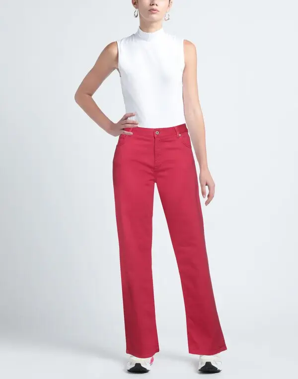 TWINSET Pants Garnet Size Cotton, Elastane
