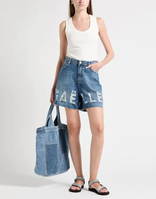 GAELLE PARIS Denim Shorts Size Cotton