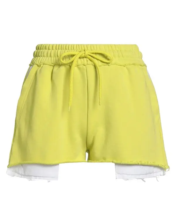 GAELLE PARIS Shorts & Bermuda Shorts Lime Size Cotton, Polyester