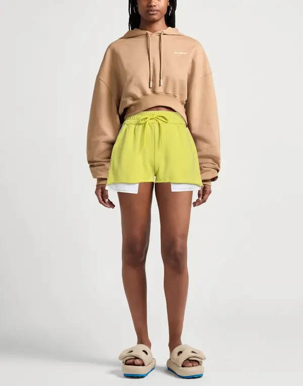 GAELLE PARIS Shorts & Bermuda Shorts Lime Size Cotton, Polyester