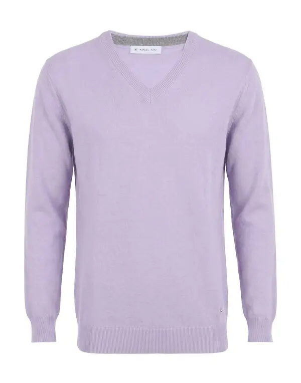 MANUEL RITZ Sweater Lilac Size Merino Wool