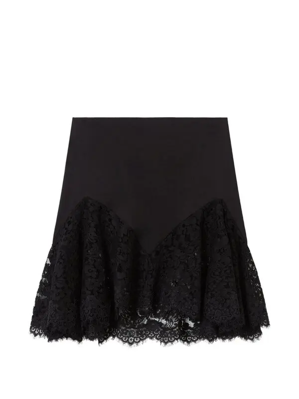Stella McCartney Lace Trimmed Skirt - Black