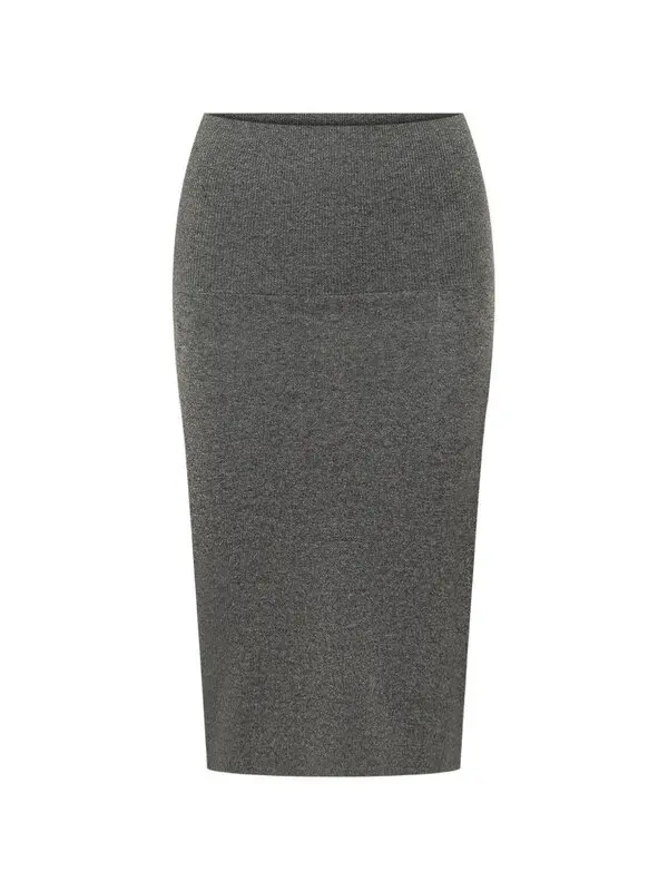 Stella McCartney Wool Midi Skirt - Grey