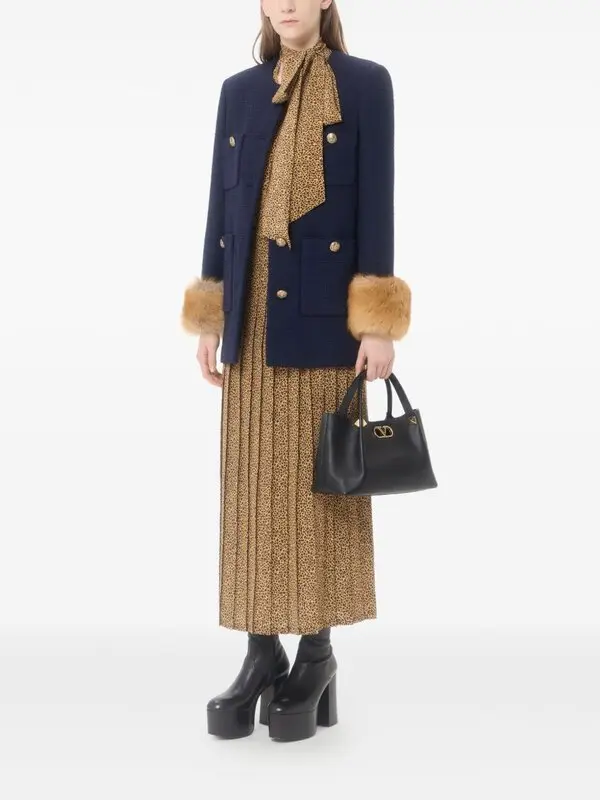 Valentino Garavani Vlogo Signature Small Leather Tote