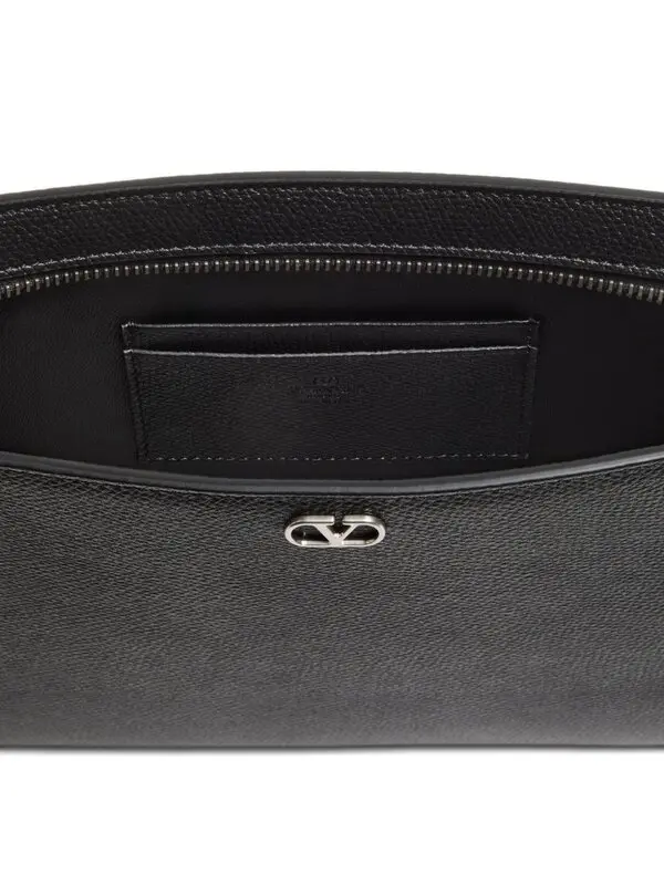 Valentino Garavani Vlogo Signature Leather Pouch
