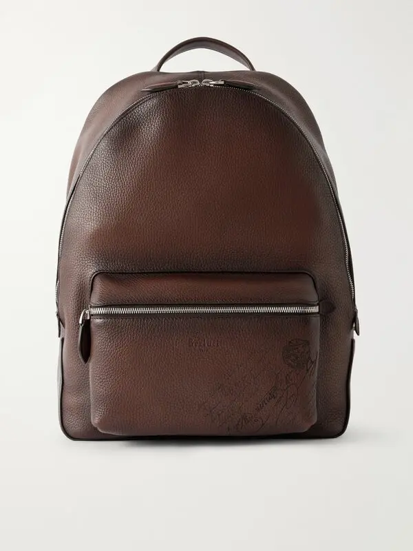 Berluti Time Off Full-grain Leather Backpack - Brown