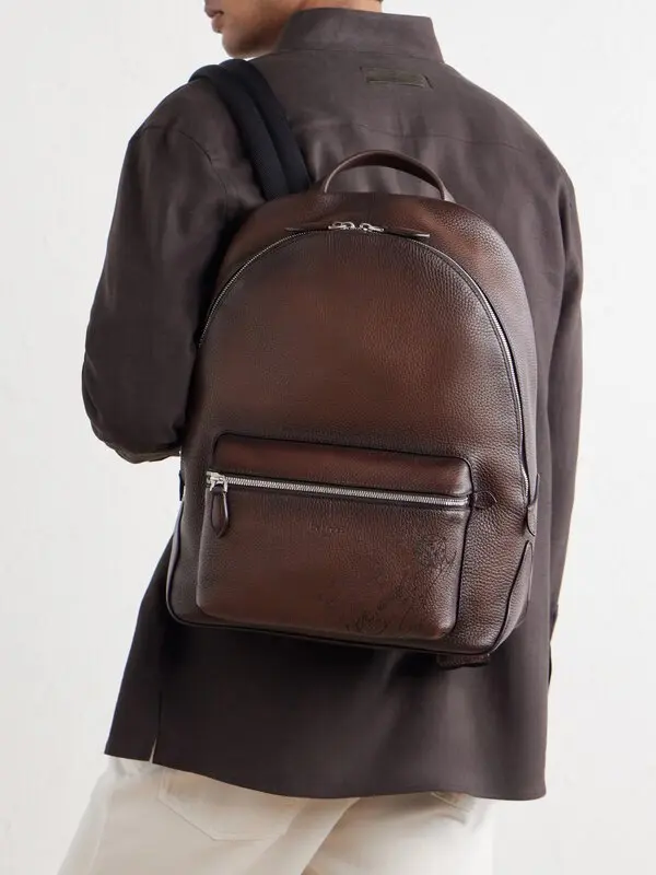Berluti Time Off Full-grain Leather Backpack