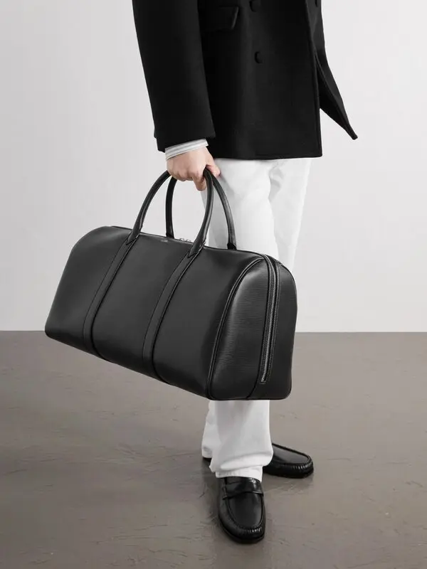 TOTEME Palmellato Large Textured-leather Weekend Bag