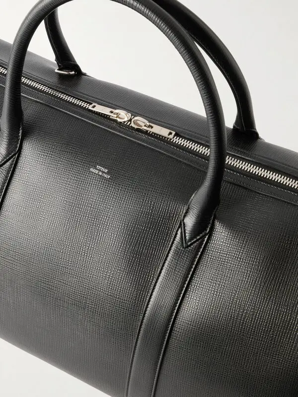 TOTEME Palmellato Large Textured-leather Weekend Bag