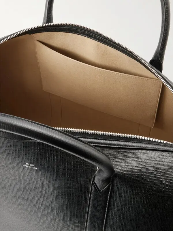TOTEME Palmellato Large Textured-leather Weekend Bag