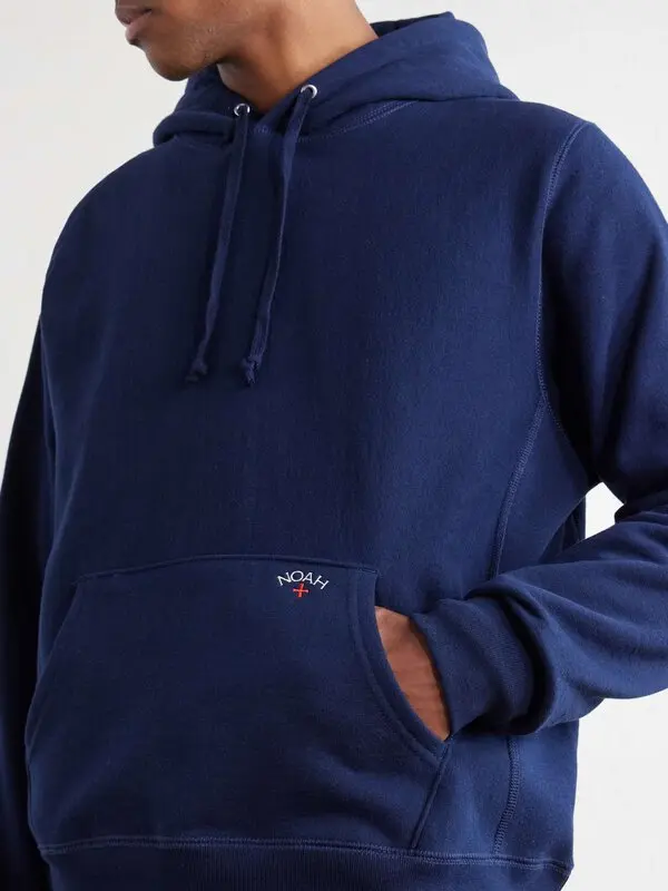 NOAH Logo-embroidered Cotton-jersey Hoodie