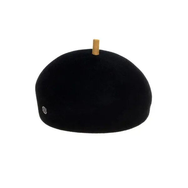 SIBI HATS Cloé Beret Hat With Yellow Swirl