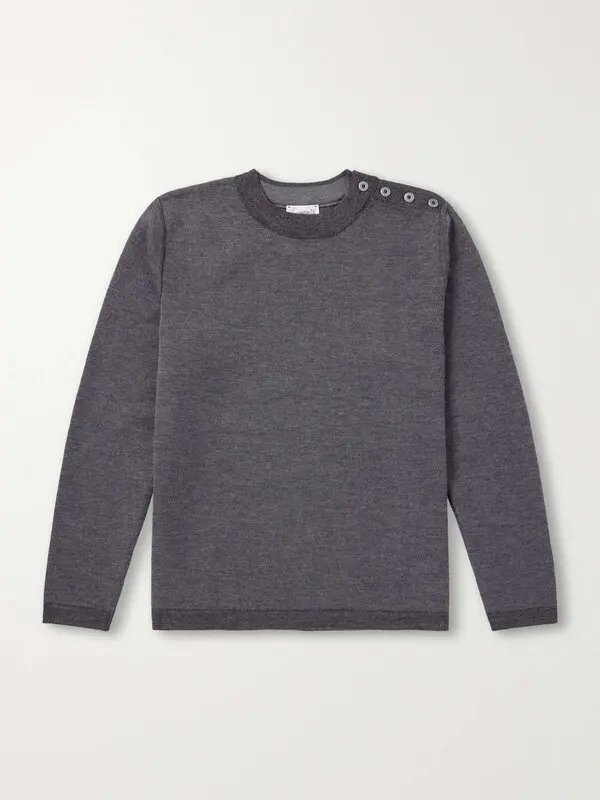 S.N.S. HERNING Naval Virgin Wool Sweater - Gray