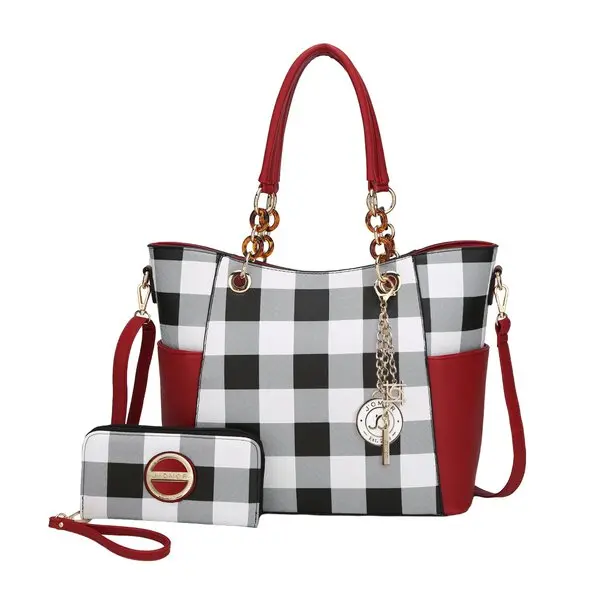 MKF COLLECTION BY MIA K. Bonita Tote Bag & Wallet Set - Red