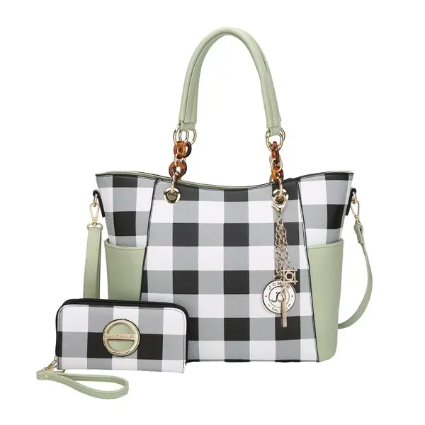 MKF COLLECTION BY MIA K. Bonita Tote Bag & Wallet Set Mint - Green