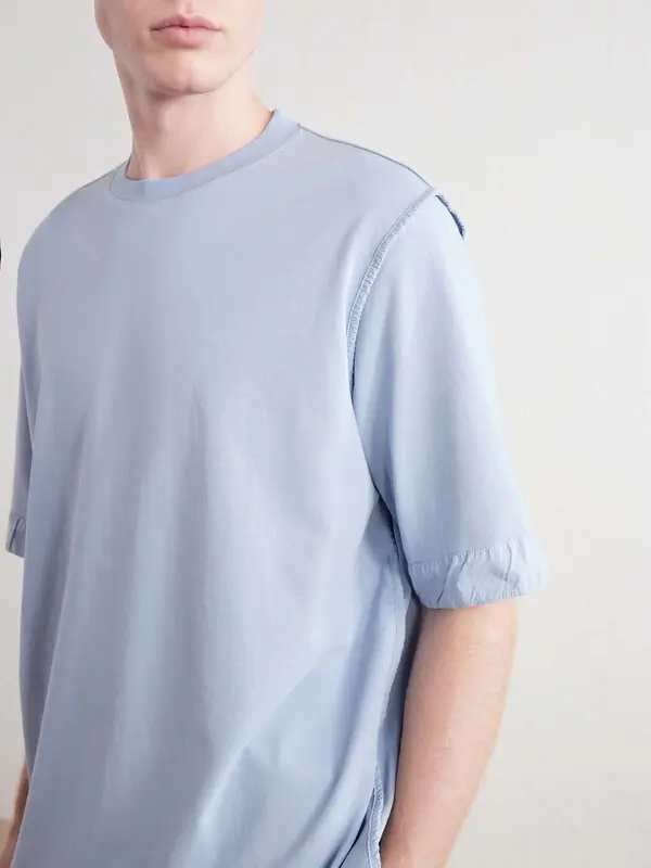 CASEY CASEY Felix Garment-dyed Cotton-jersey T-shirt