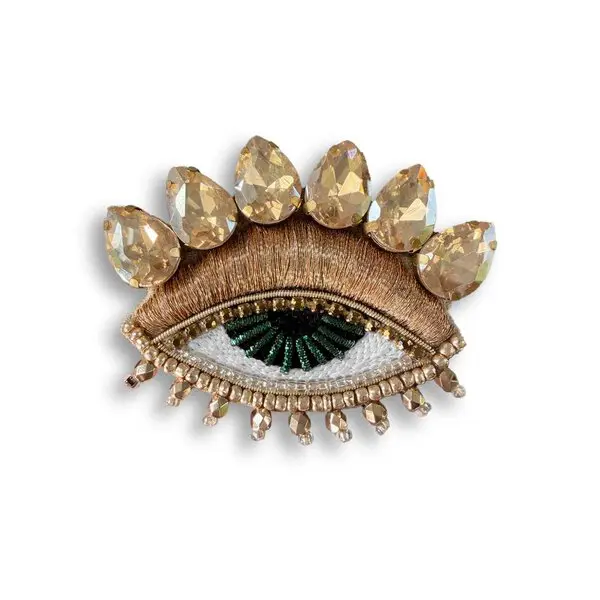 VETKA Eye Brooch With Crystals–gilded Gaze
