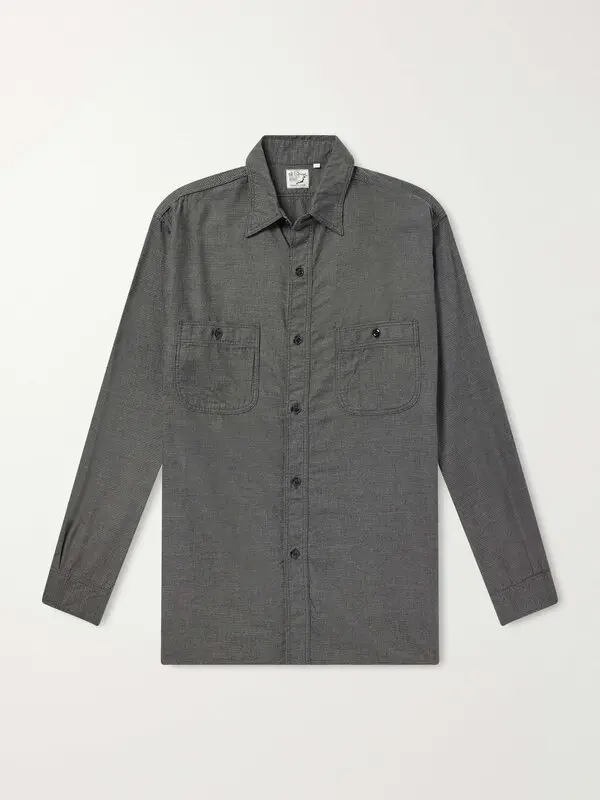ORSLOW Checked Cotton And Tencel™ Lyocell-blend Flannel Shirt