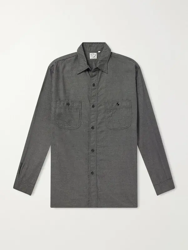ORSLOW Checked Cotton And Tencel™ Lyocell-blend Flannel Shirt