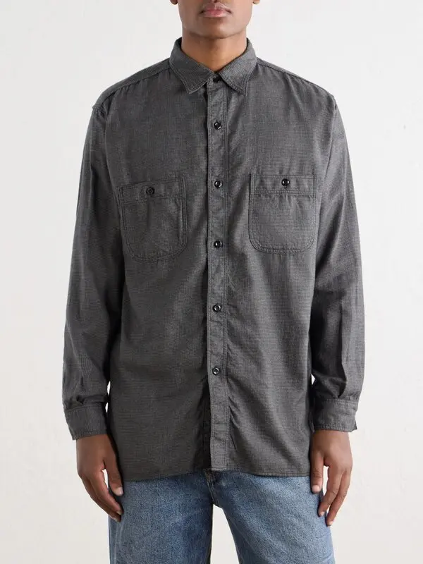 ORSLOW Checked Cotton And Tencel™ Lyocell-blend Flannel Shirt