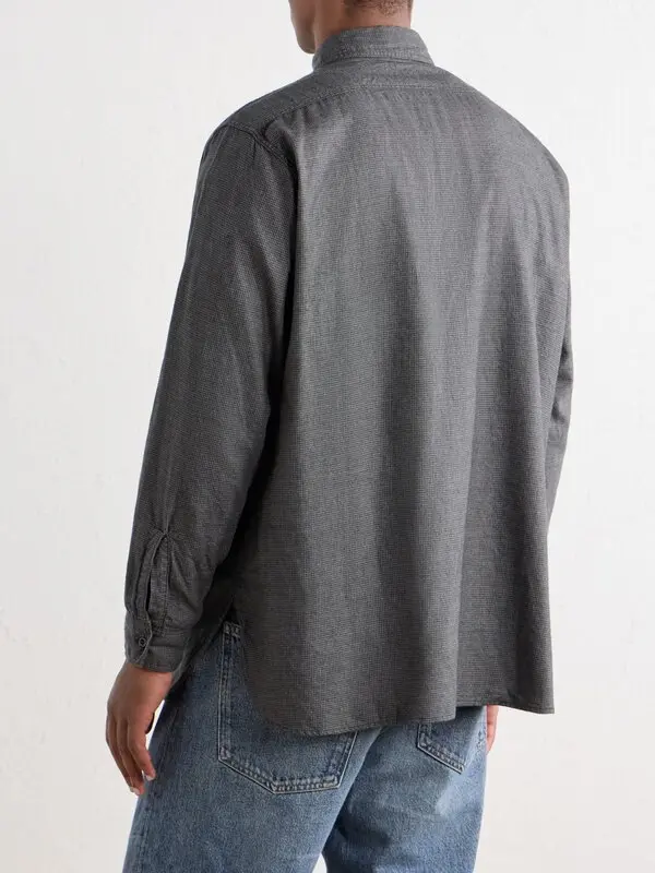 ORSLOW Checked Cotton And Tencel™ Lyocell-blend Flannel Shirt