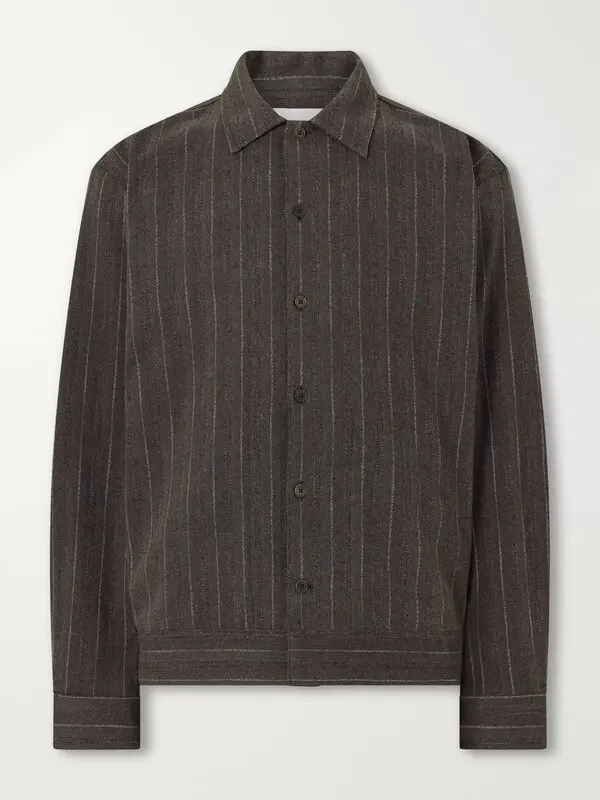 Nn07 Reed 50091 Striped Cotton-blend Overshirt