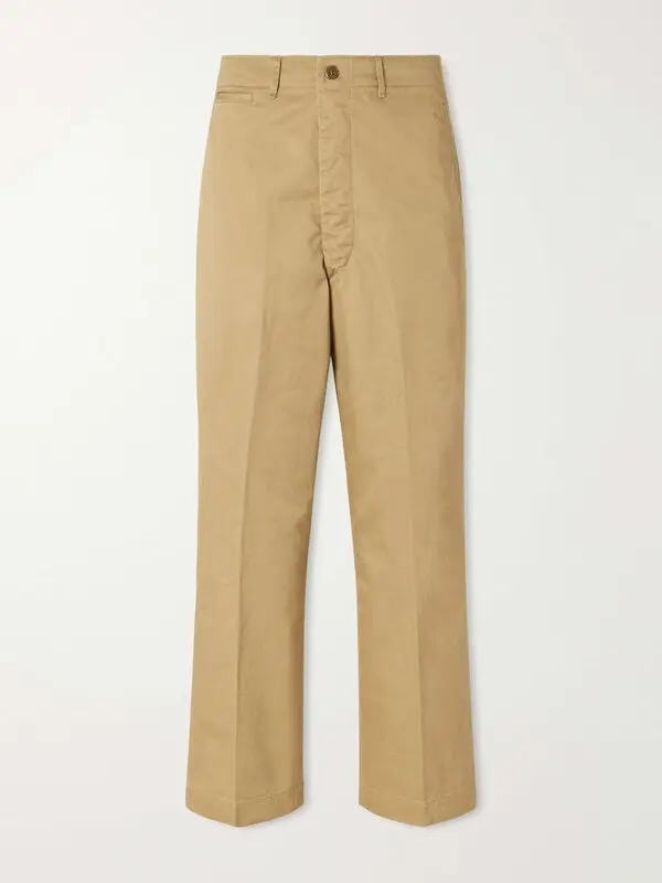 ORSLOW Straight-leg Cotton-twill Trousers