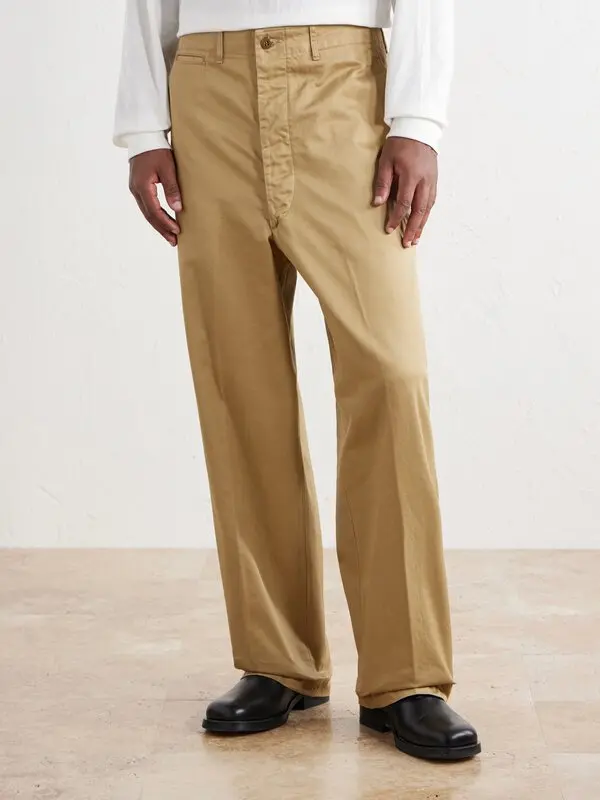 ORSLOW Straight-leg Cotton-twill Trousers