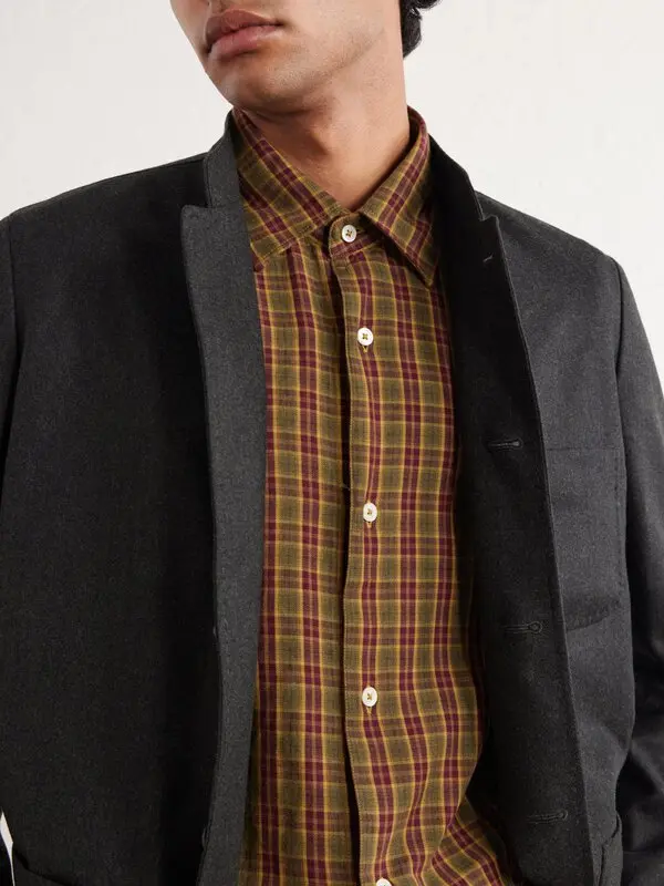 Massimo Alba Boxy Checked Cotton Shirt
