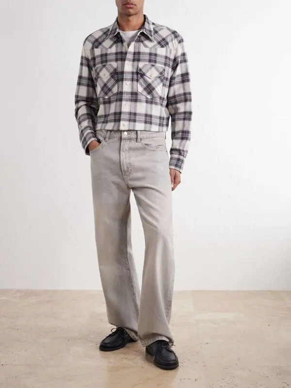 NILI LOTAN Travis Checked Cotton-flannel Shirt