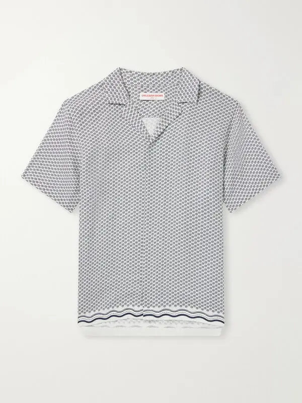 Orlebar Brown Maitan Printed Linen Shirt
