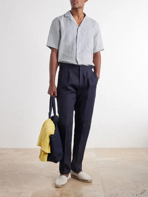 Orlebar Brown Maitan Printed Linen Shirt