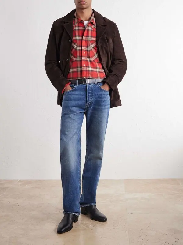 NILI LOTAN Travis Checked Cotton-flannel Shirt