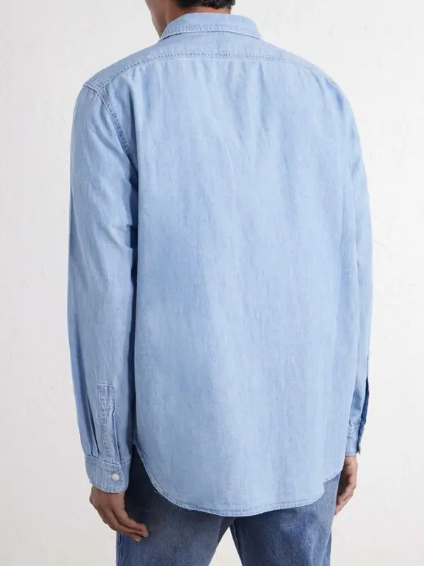 NILI LOTAN Callum Cotton-chambray Shirt