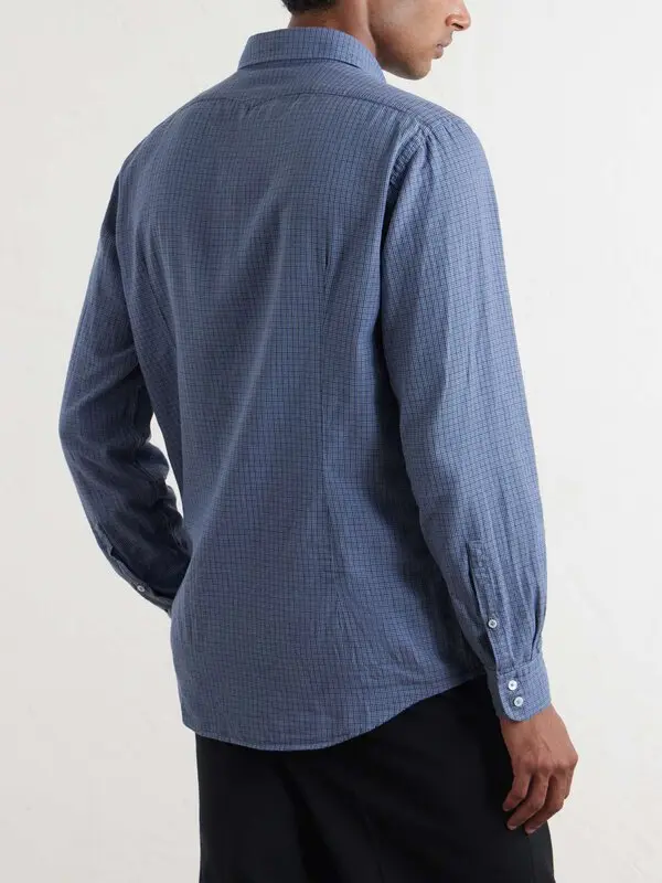 Massimo Alba Canary Checked Cotton-flannel Shirt