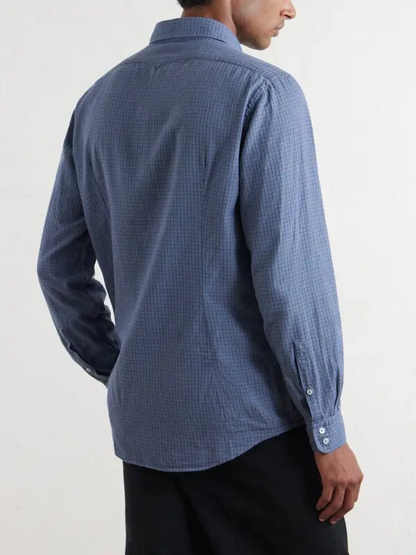 Massimo Alba Canary Checked Cotton-flannel Shirt