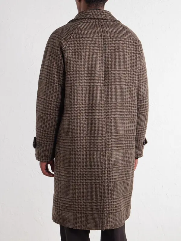 Officine Générale Hudson Prince Of Wales Virgin Wool Coat