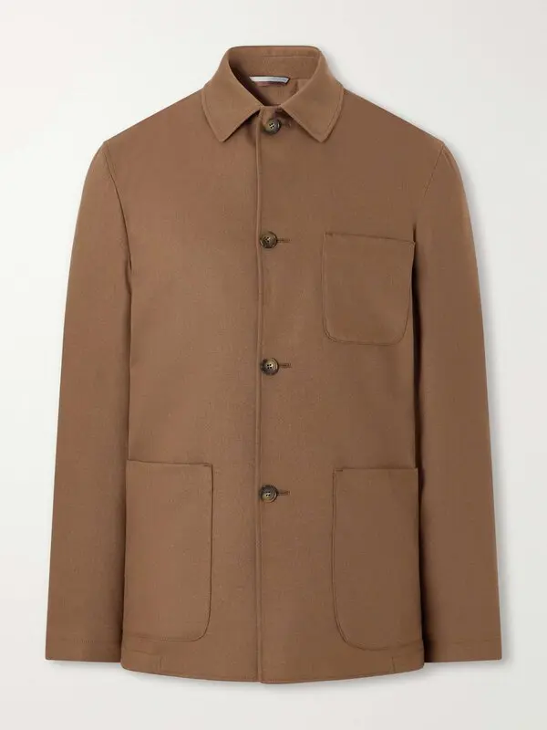 Canali Wool-blend Jacket - Brown