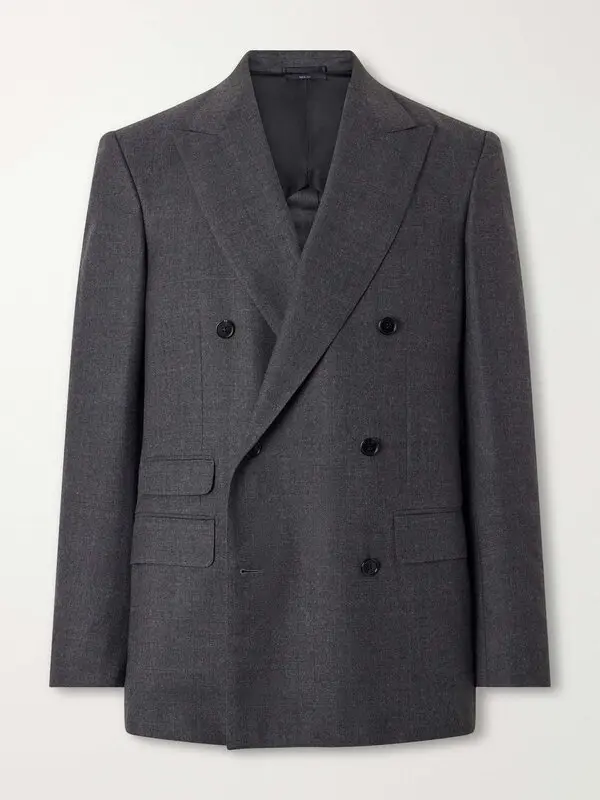 Dunhill Double-breasted Wool And Cashmere-blend Blazer
