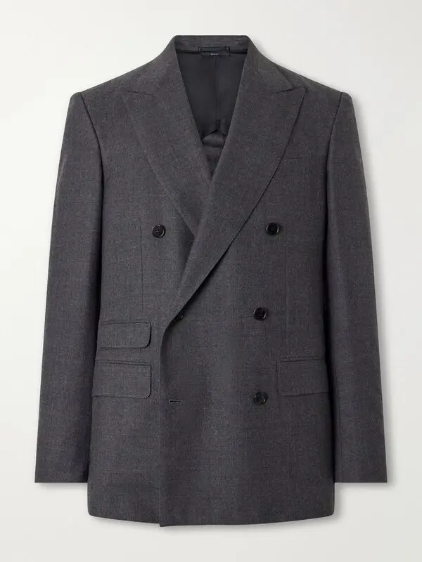 Dunhill Double-breasted Wool And Cashmere-blend Suit Jacket